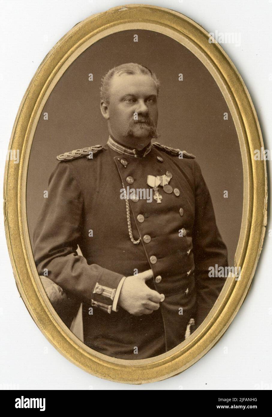 Portrait by Carl Axel Magnus Sandels, captain of Västgötadal's regiment ...