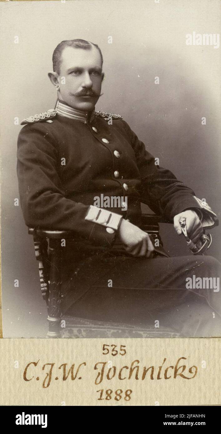 Portrait by Carl Jonas Walter Jochnick, lieutenant at Göta Livgarde in ...