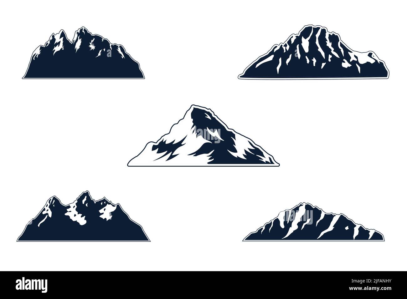set of mountains vector illustration Stock Vector Image & Art - Alamy