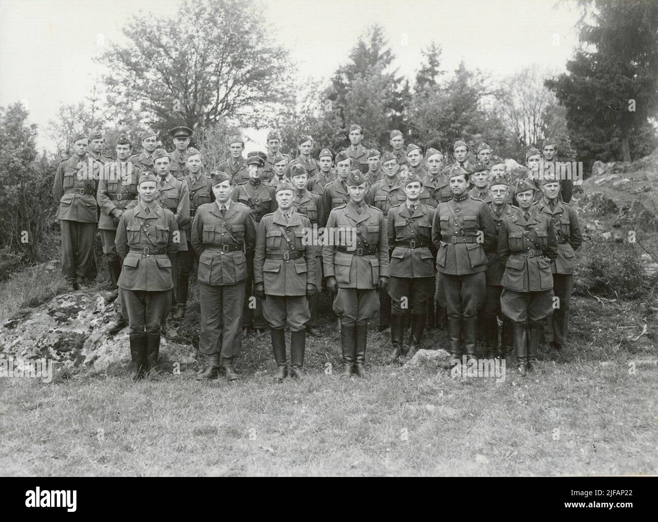 Group picture with soldiers from Södermanland's regiment in 10 Stock ...