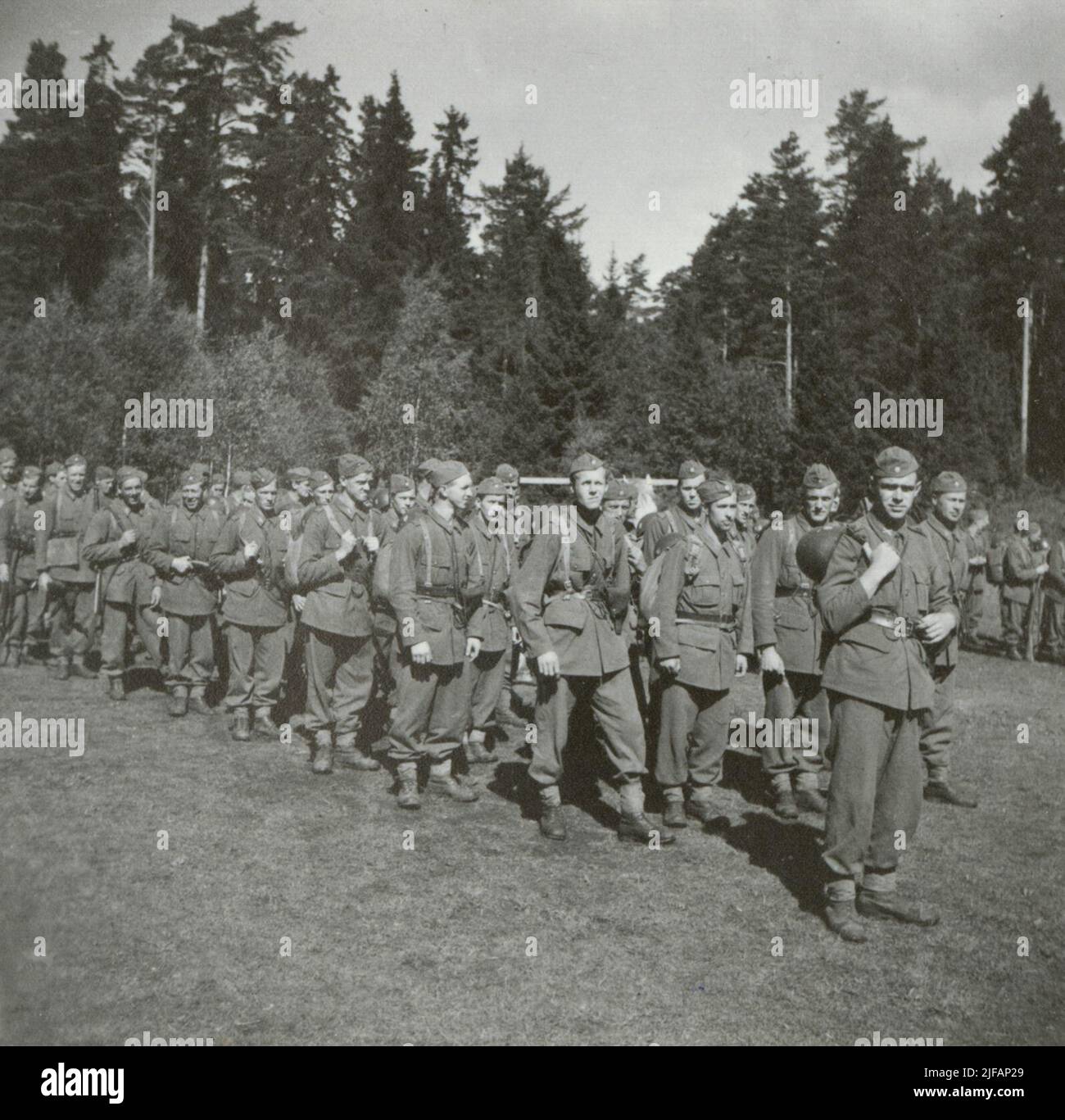 Soldiers from Södermanland Regiment in 10 before march Stock Photo - Alamy