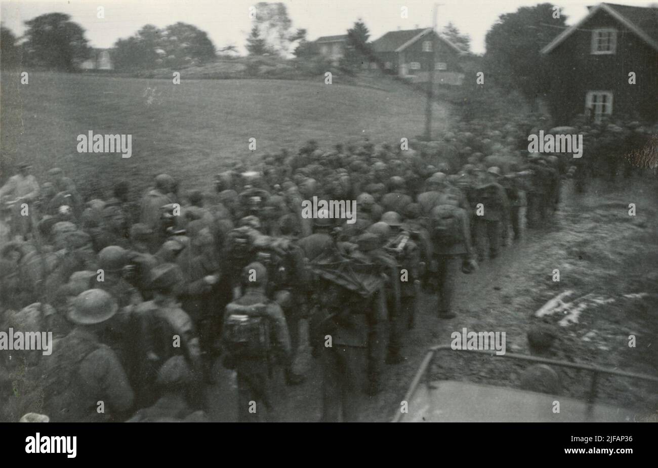 Soldiers from Södermanland Regiment in 10 on march Stock Photo - Alamy