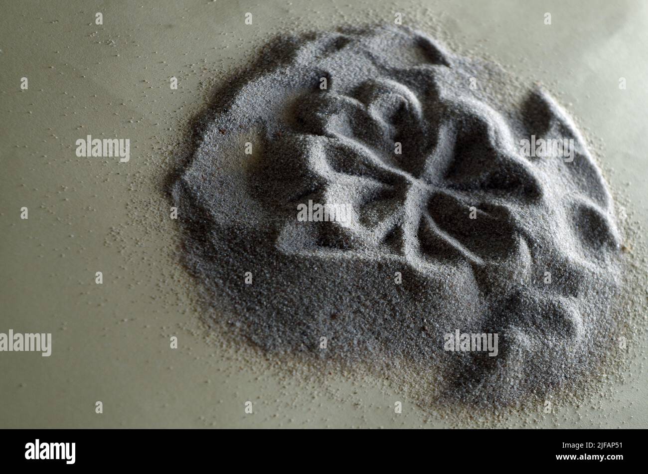 Drawed into Sand Stock Photo - Alamy