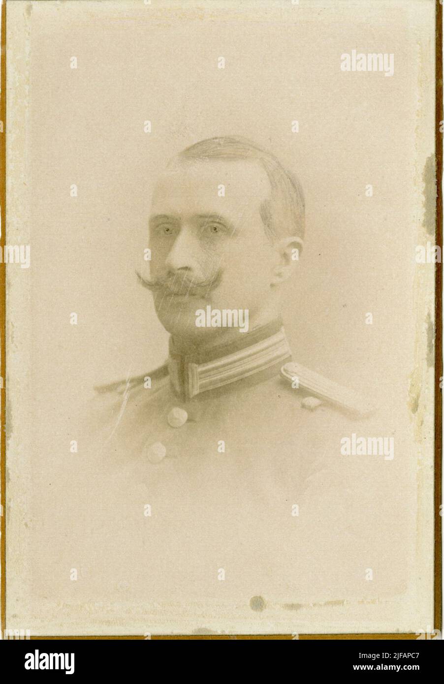 Portrait of Oscar Petrus Grundell, captain of the Hälsinge regiment in ...
