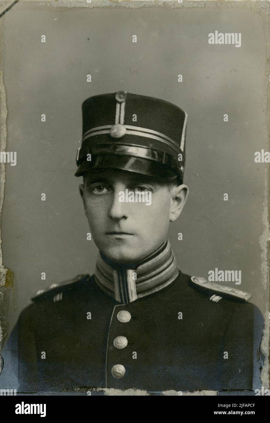 Portrait by Carl Erik Norberg, captain at Hälsinge regiment in 14 Stock ...