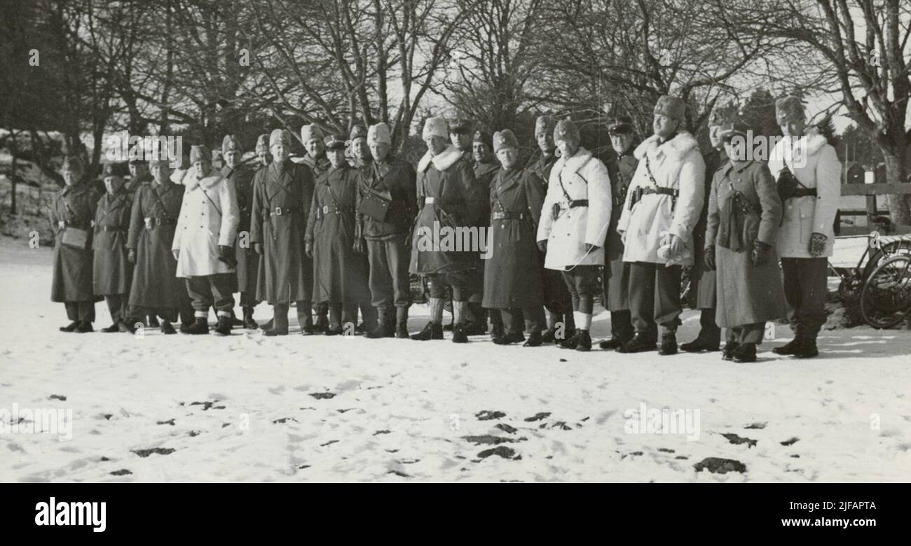Group picture, Södermanland Regiment in 10 Stock Photo - Alamy