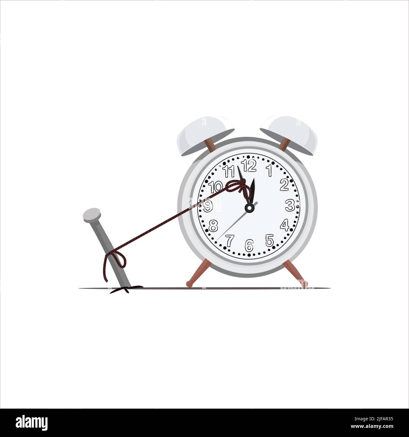 Stop Time concept. Stoping the time in vector illustration. Trying to ...
