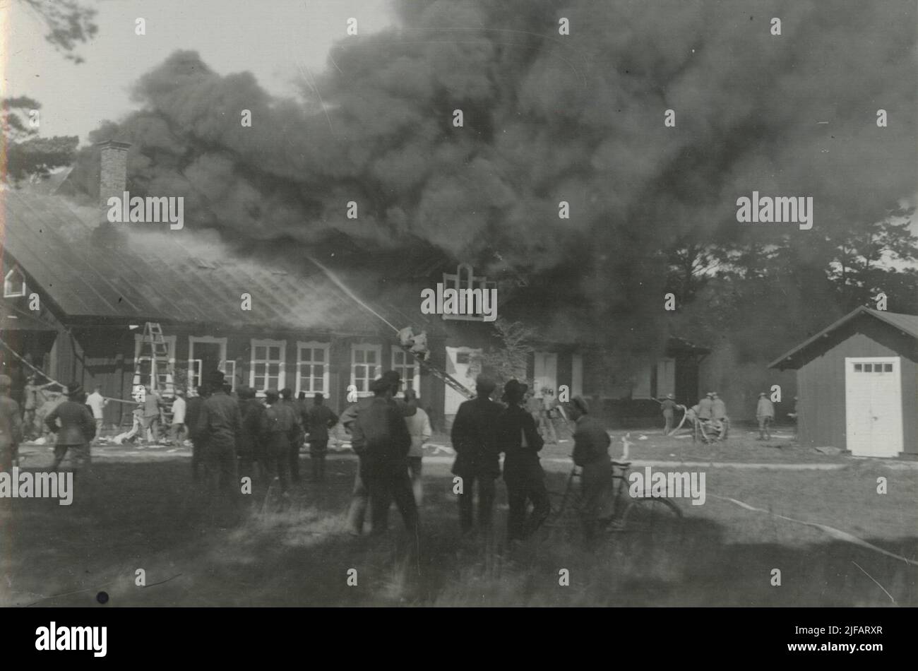 Visborg's plain. Southern Barrack's fire 7/9 1928 Stock Photo - Alamy