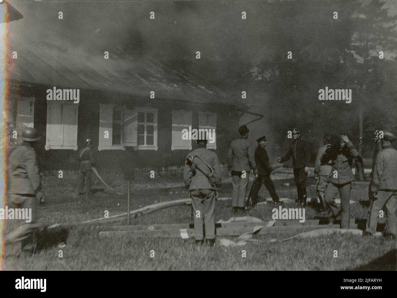 Visborg's plain. Southern Barrack's fire 7/9 1928 Stock Photo - Alamy