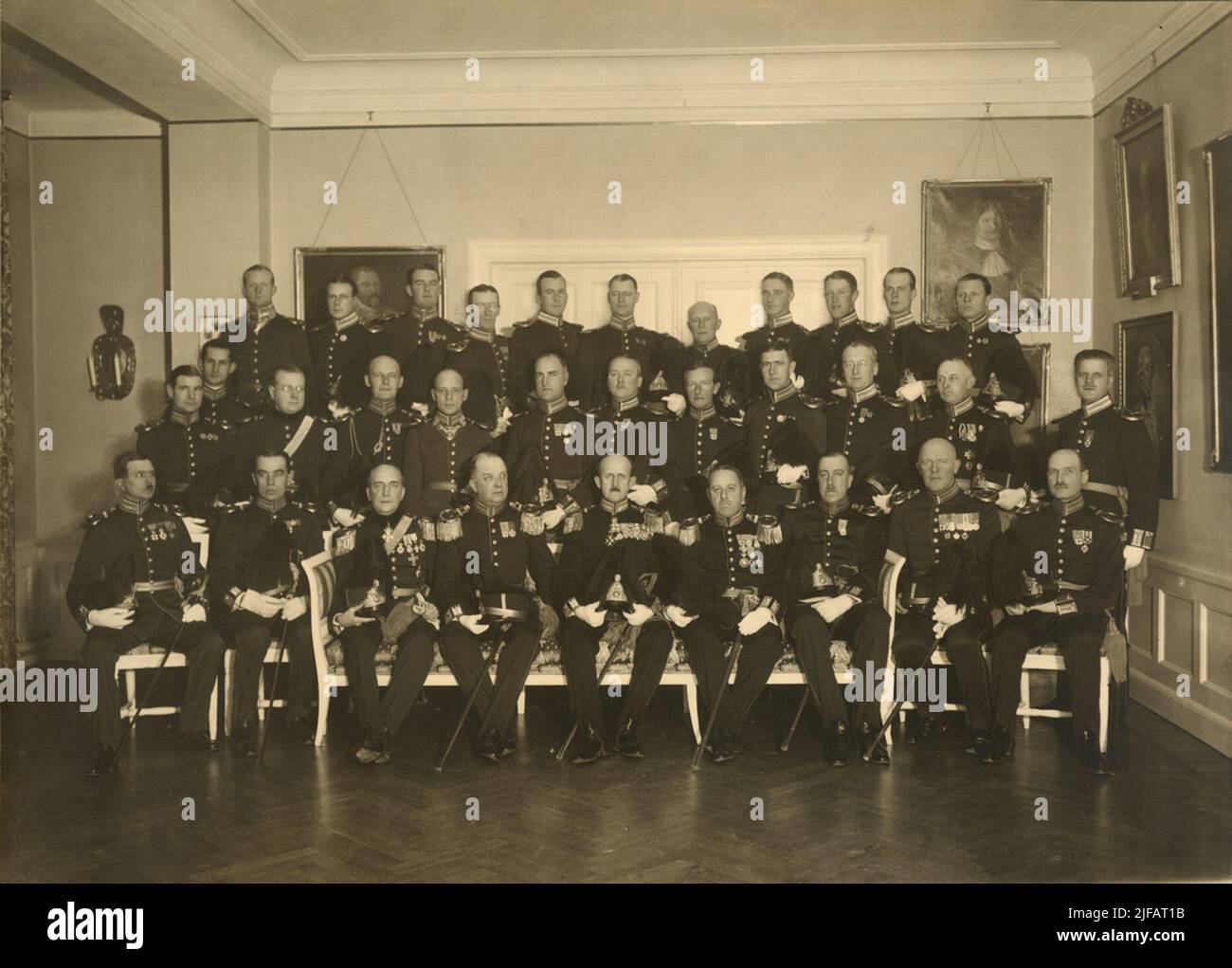 Södermanland Regiment's officer corps Stock Photo - Alamy