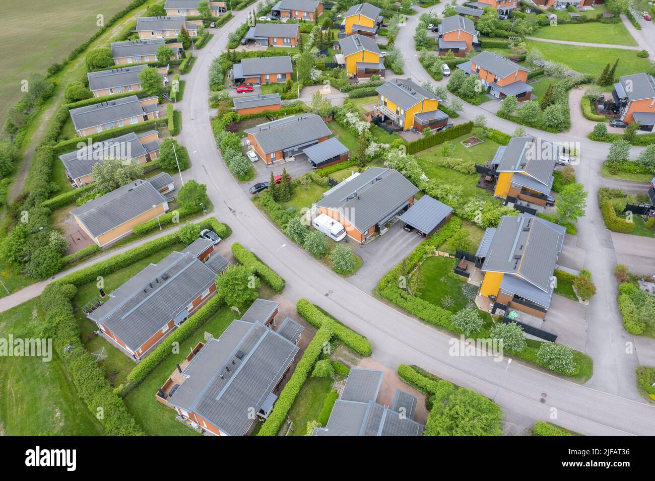 Suburban houses from above Stock Photo - Alamy