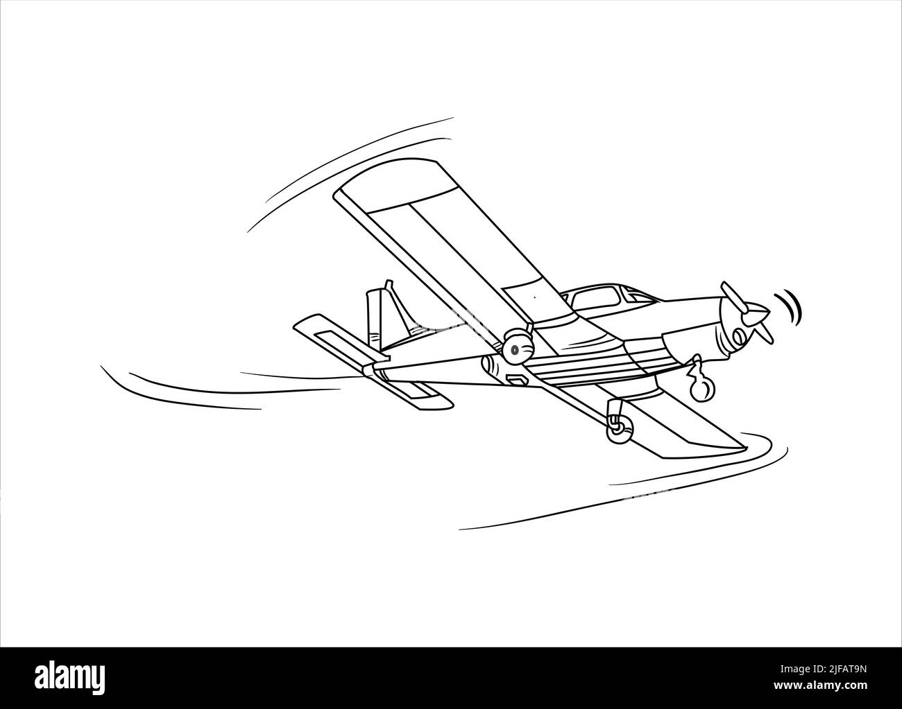Cartoon Plane Drawing For Kids