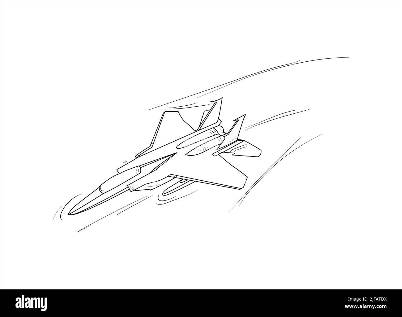 Airplane Drawing line art vector illustration for coloring book ...