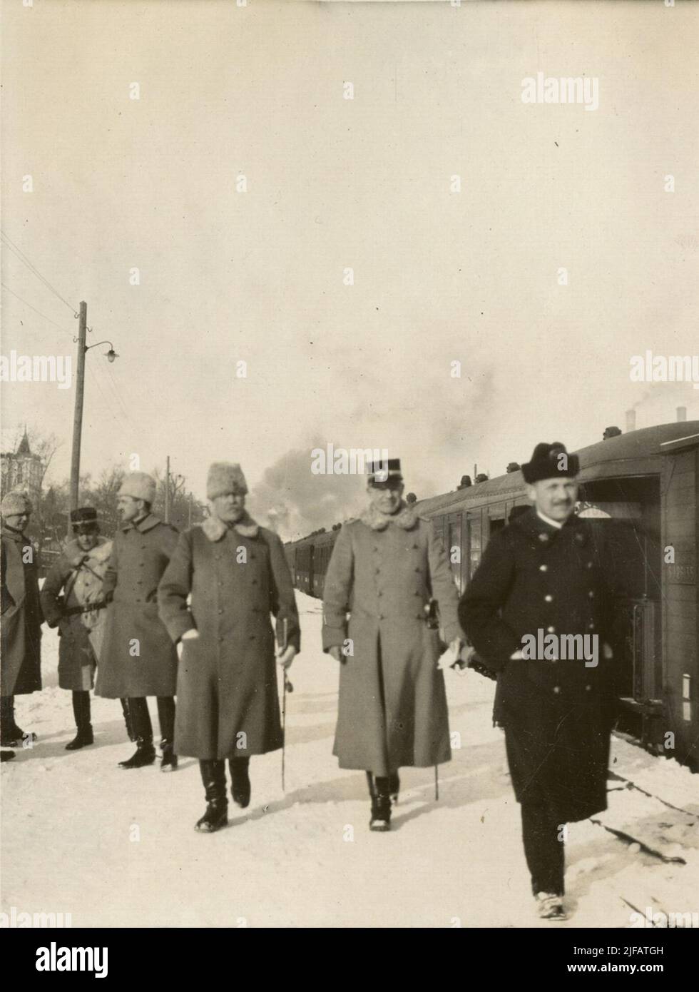Officers at railway station Stock Photo - Alamy