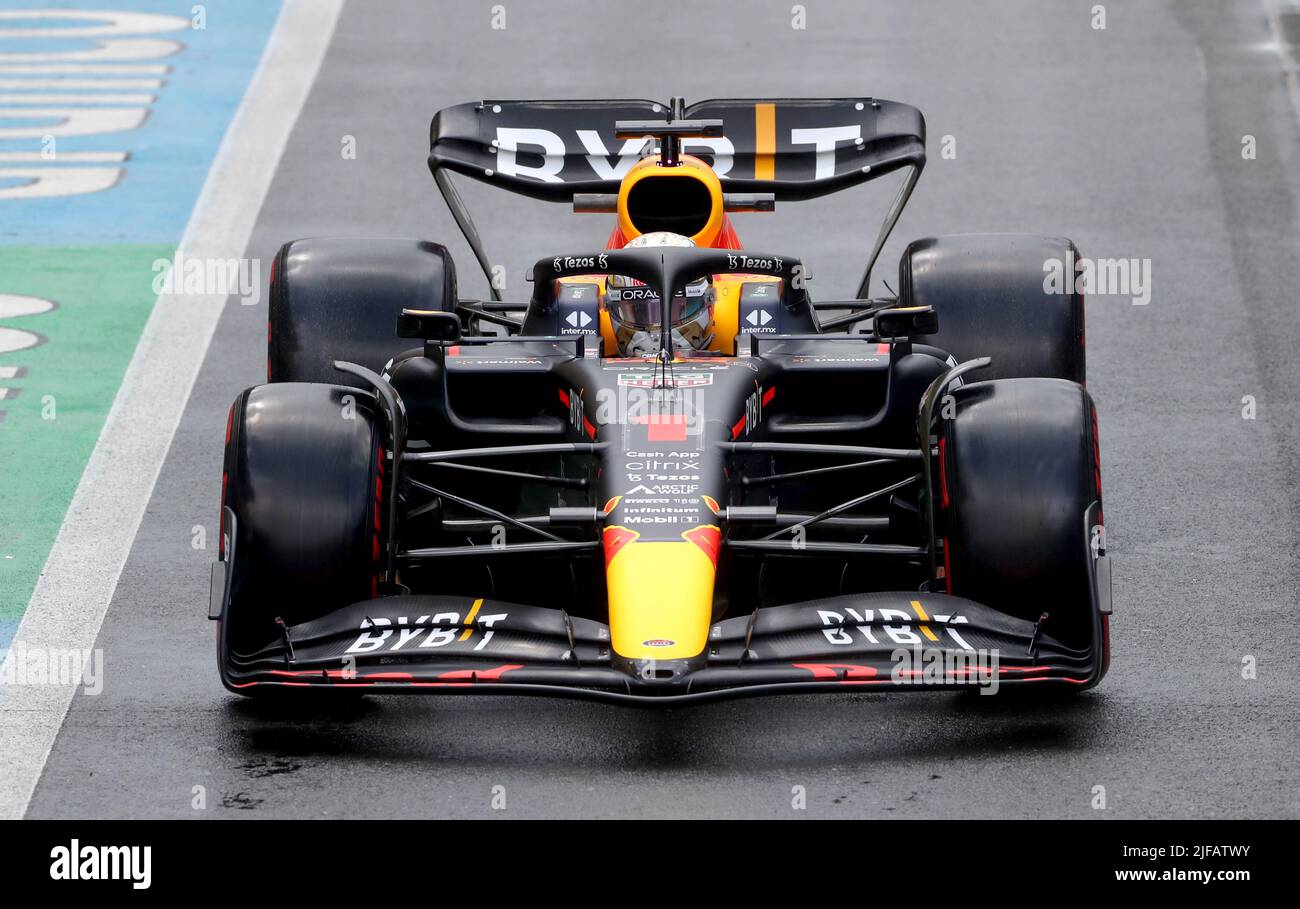 Red Bull Racing's Max Verstappen during the first F1 practice session ...