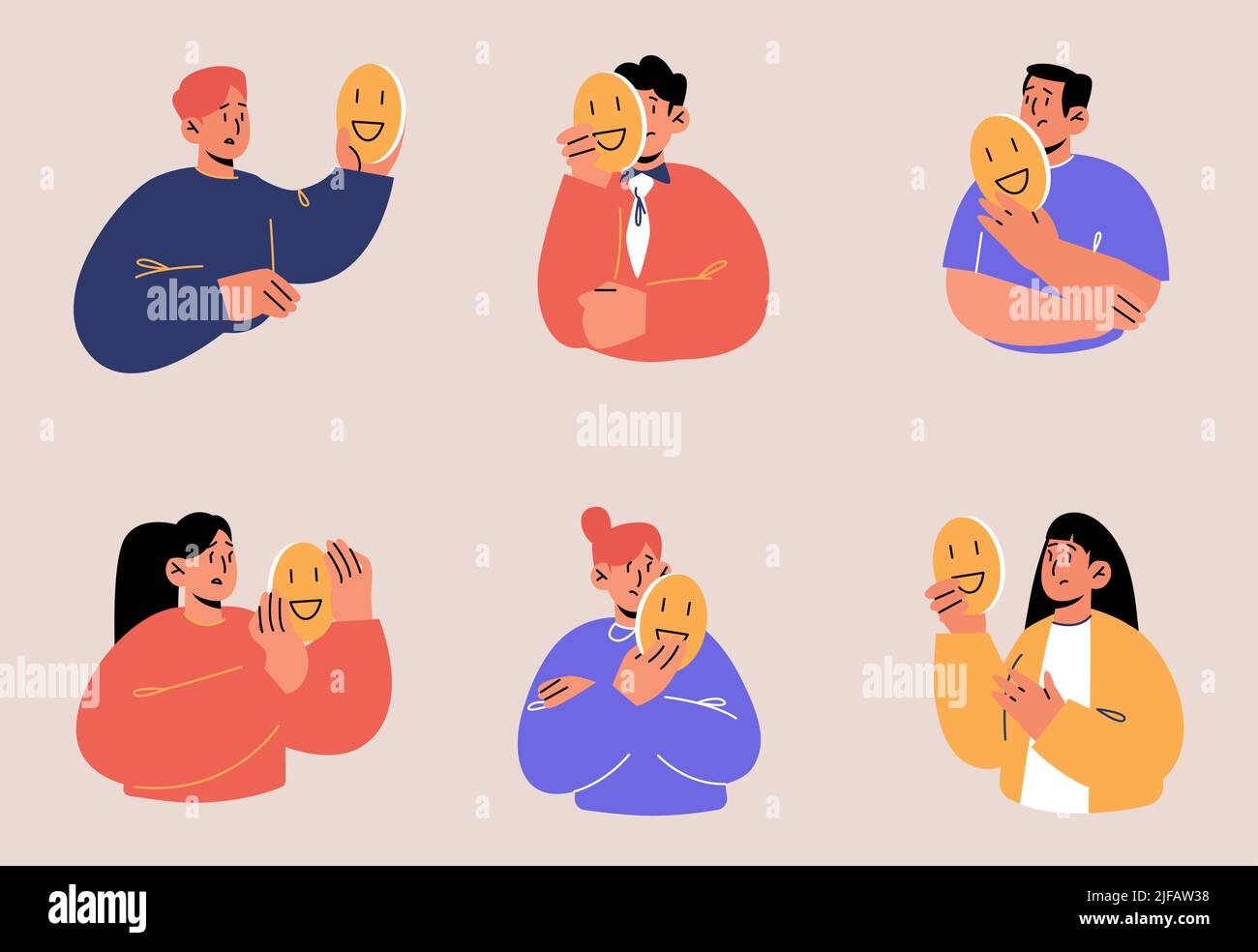 Face disguise change Stock Vector Images - Alamy