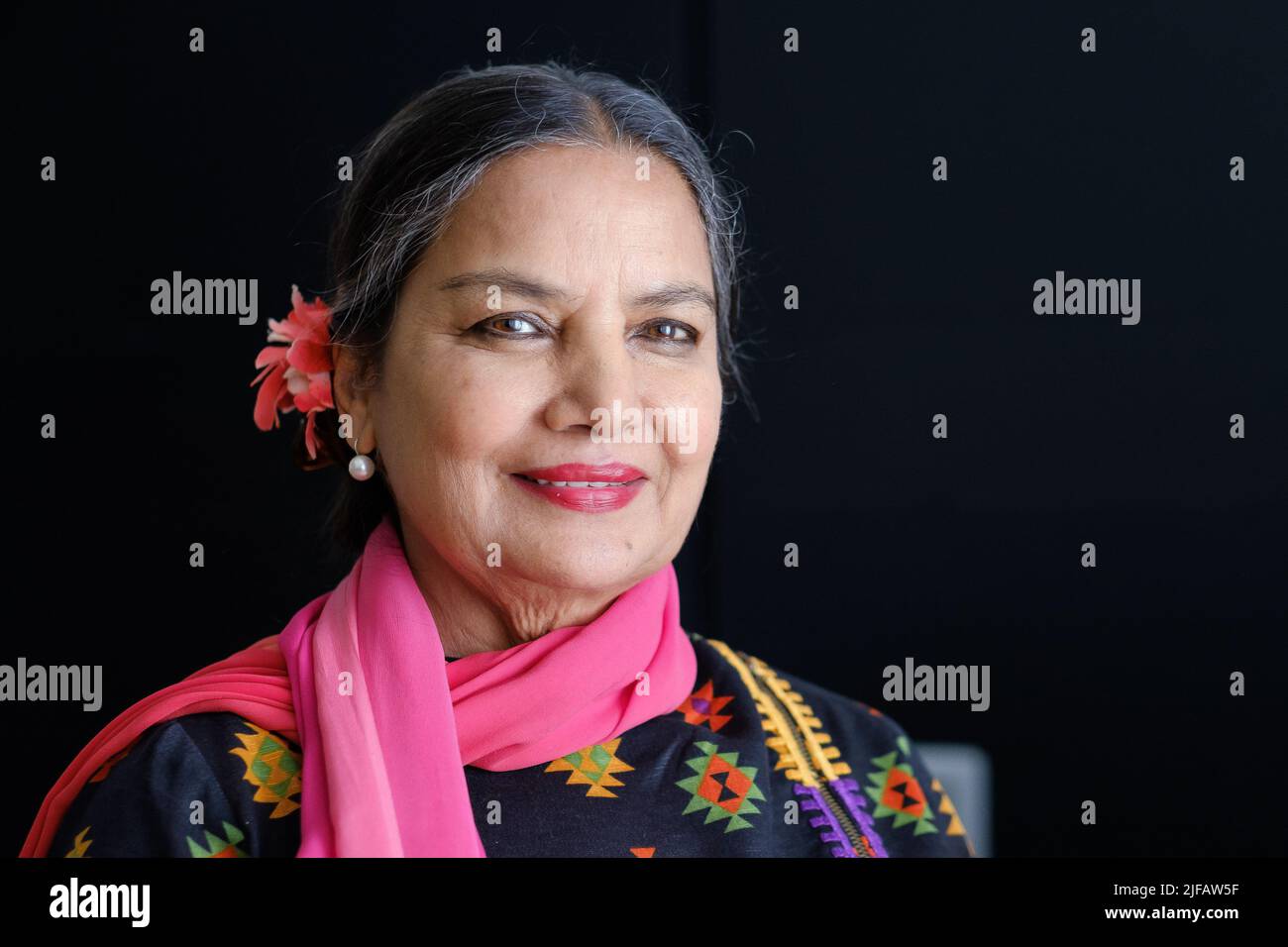 Indian actress Shabana Azmi receives the ImagineIndia award at the ...