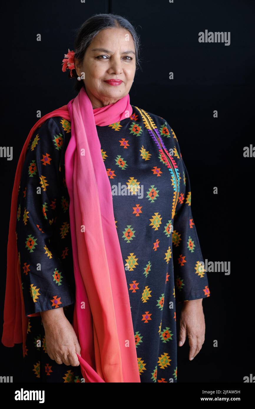 Indian actress Shabana Azmi receives the ImagineIndia award at the ...