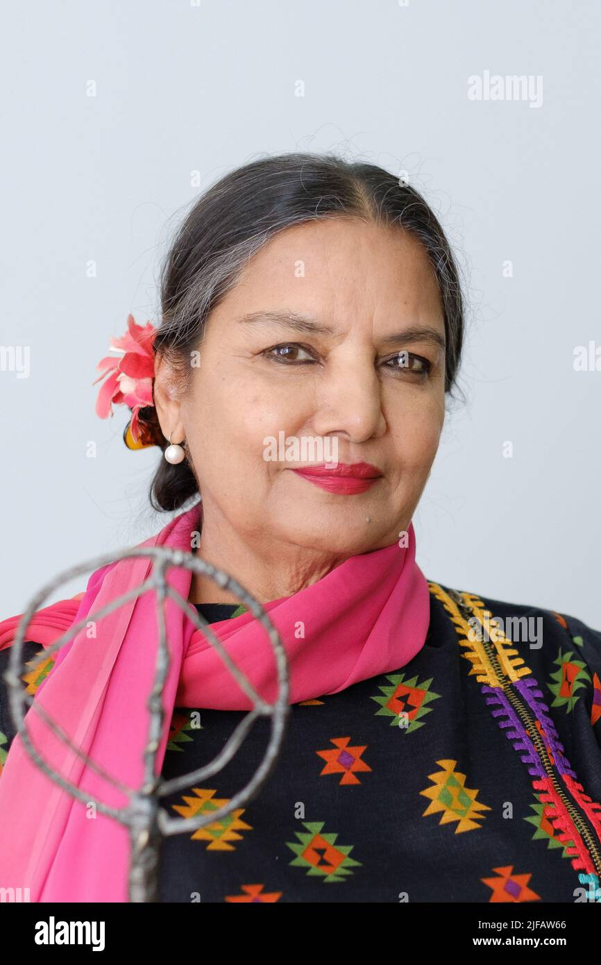 Indian actress Shabana Azmi receives the ImagineIndia award at the ...