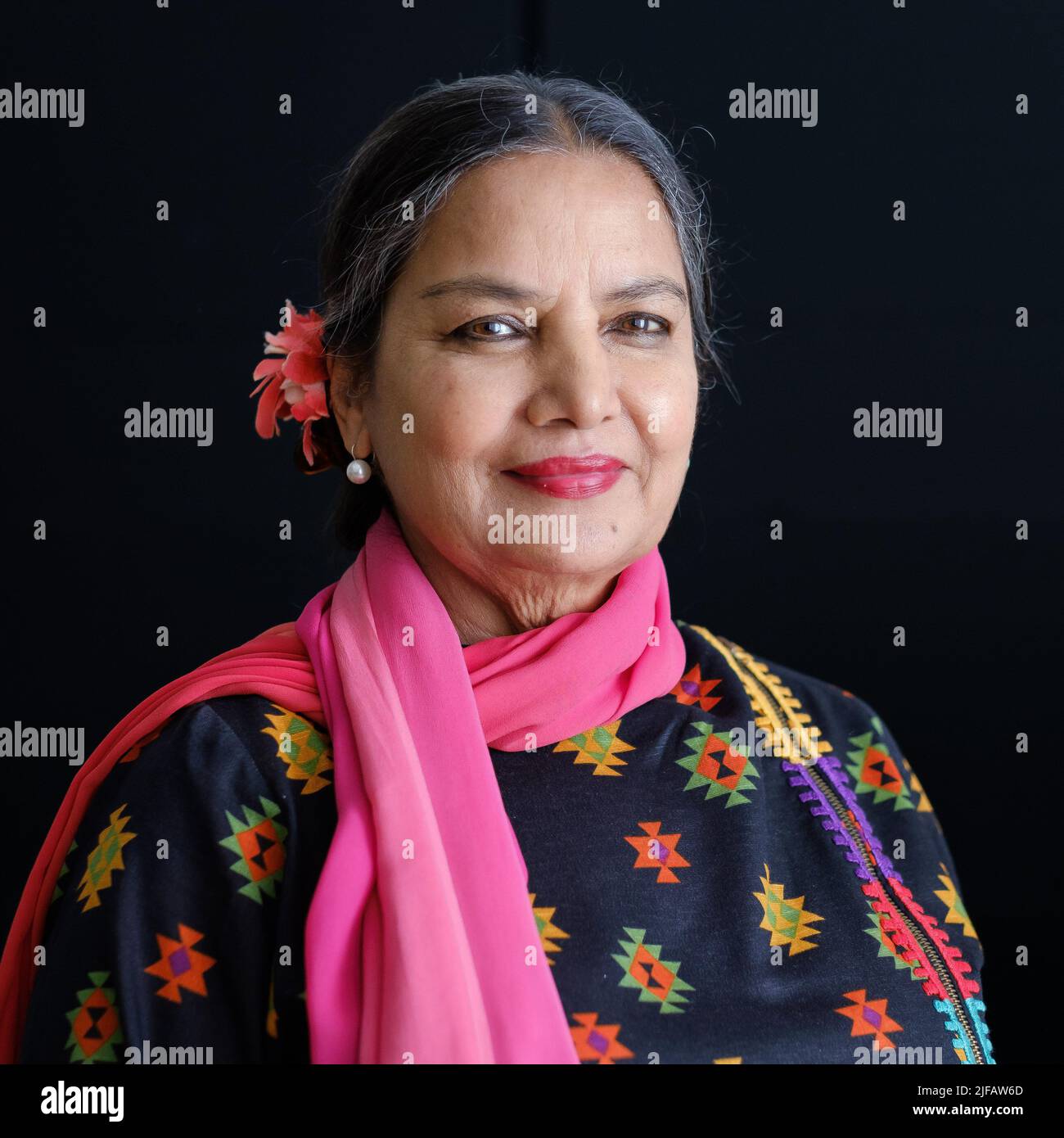 Indian actress Shabana Azmi receives the ImagineIndia award at the ...