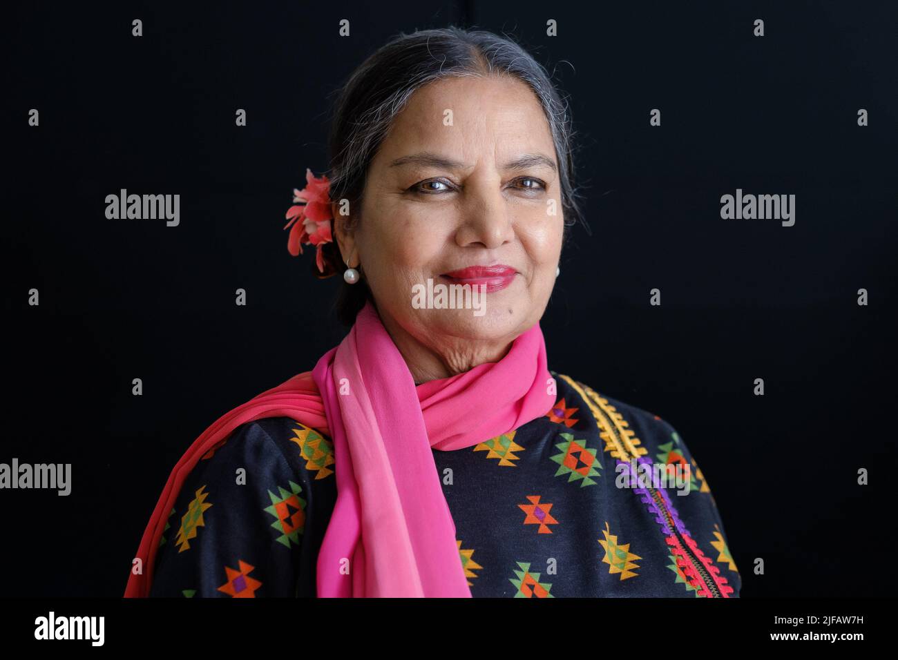 Indian actress Shabana Azmi receives the ImagineIndia award at the ...