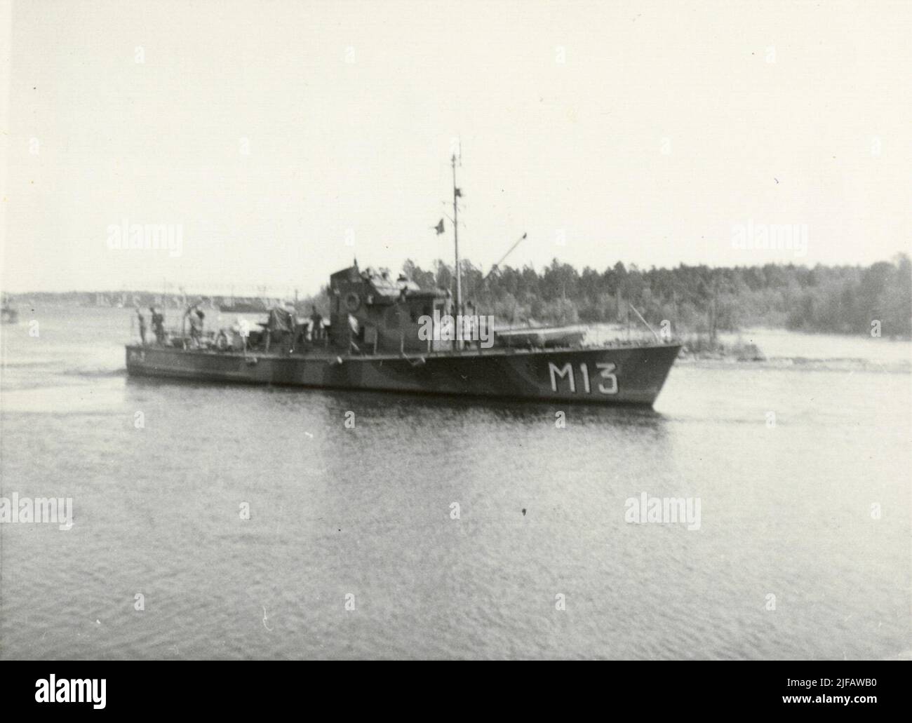 FHS at Navy Field Exercise 1956. Örlögsfartships M13 Stock Photo - Alamy