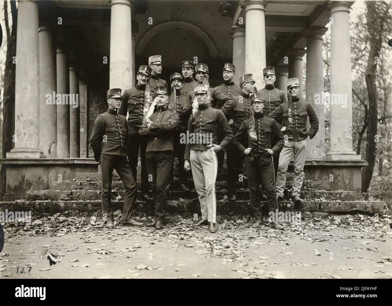 High Council (Student Council) at the Karlberg war school in front of ...