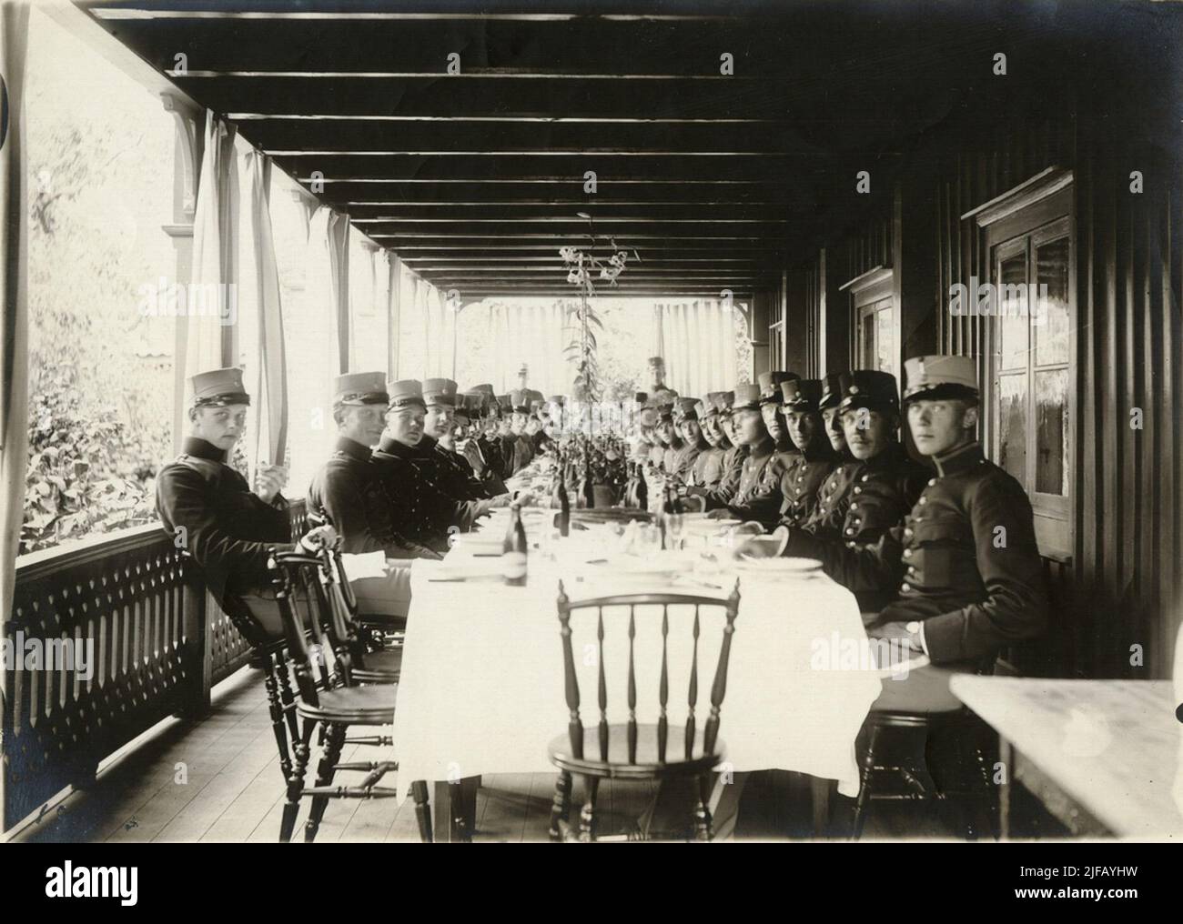 Cadets at the Karlberg war school gathered for a meal. Cadets at the ...