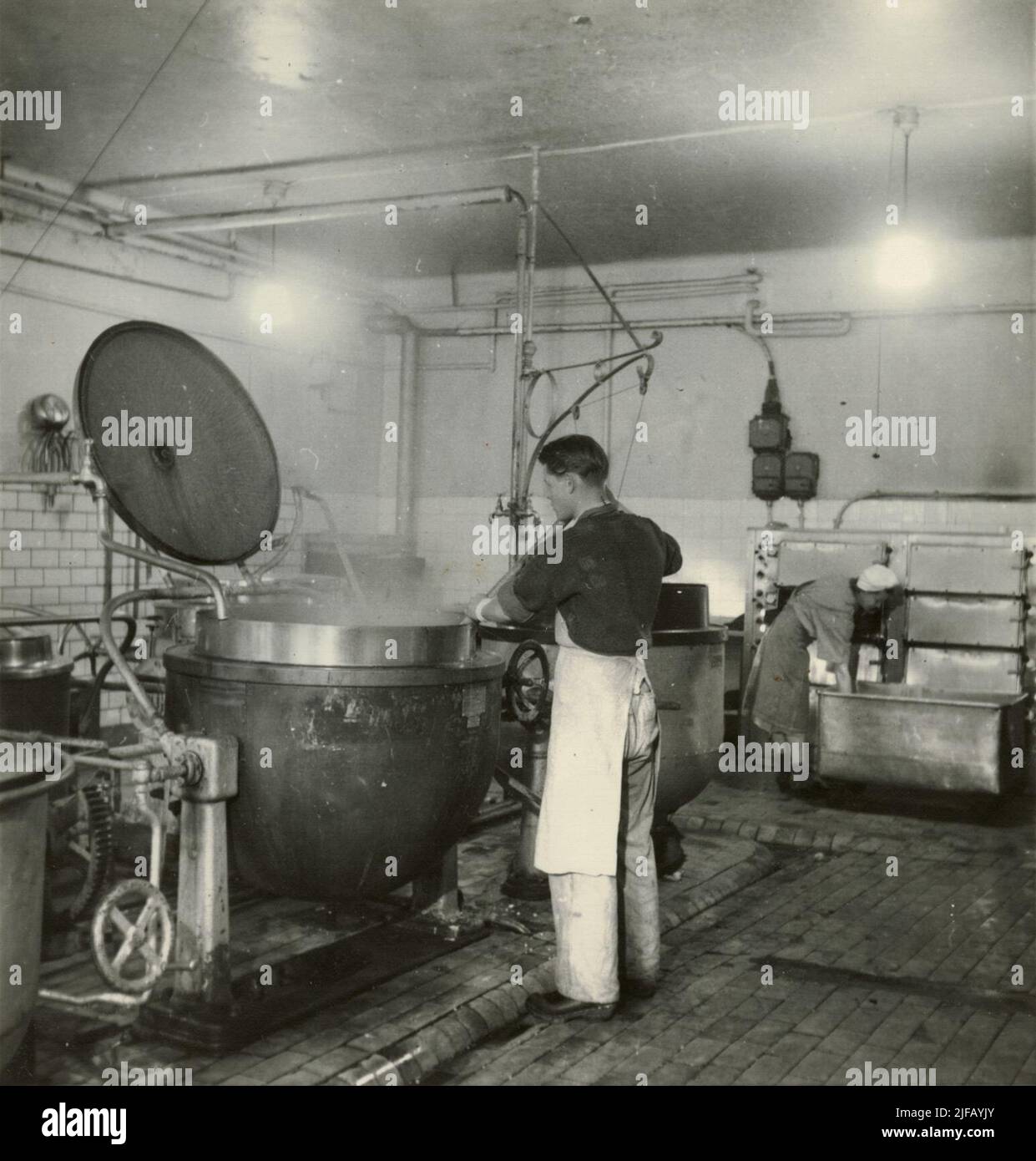 The crew kitchen, Svea Artillery Regiment A 1, spring 1947 Stock Photo ...