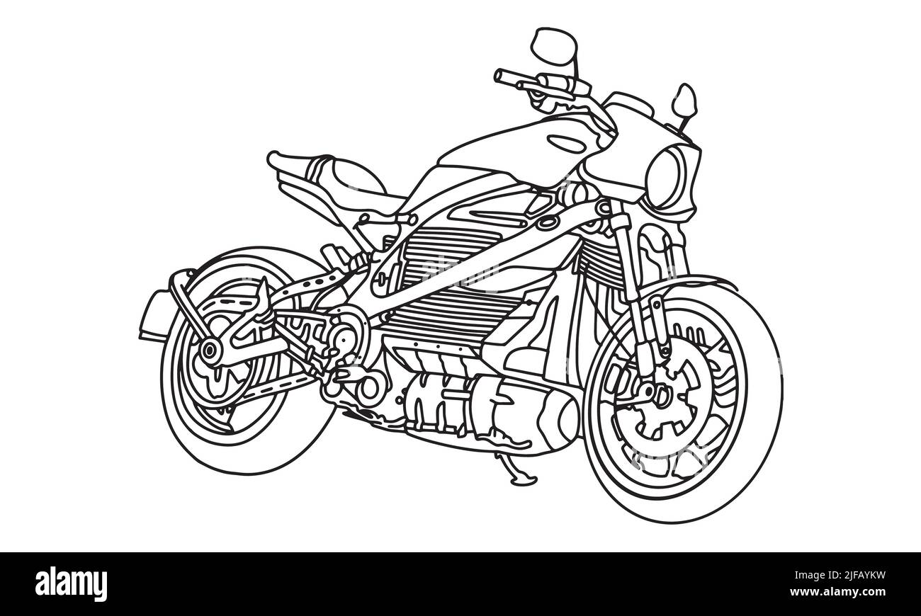 Bike sketch line art illustration Stock Vector Image & Art - Alamy
