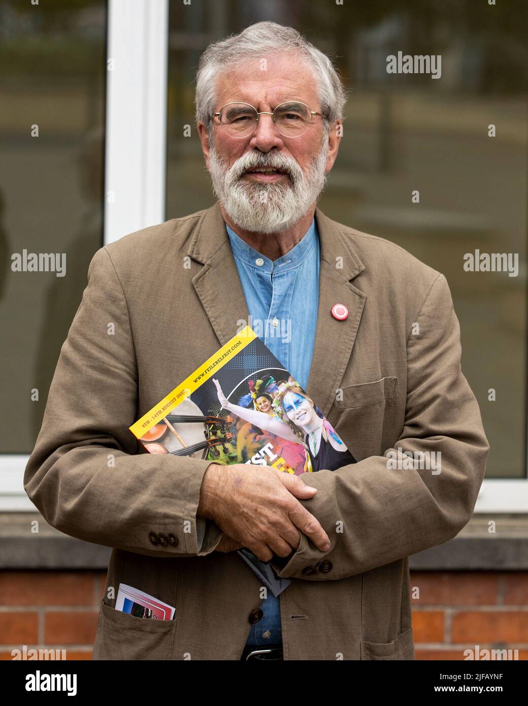 Former Sinn Fein President Gerry Adams attending the launch of Feile an ...