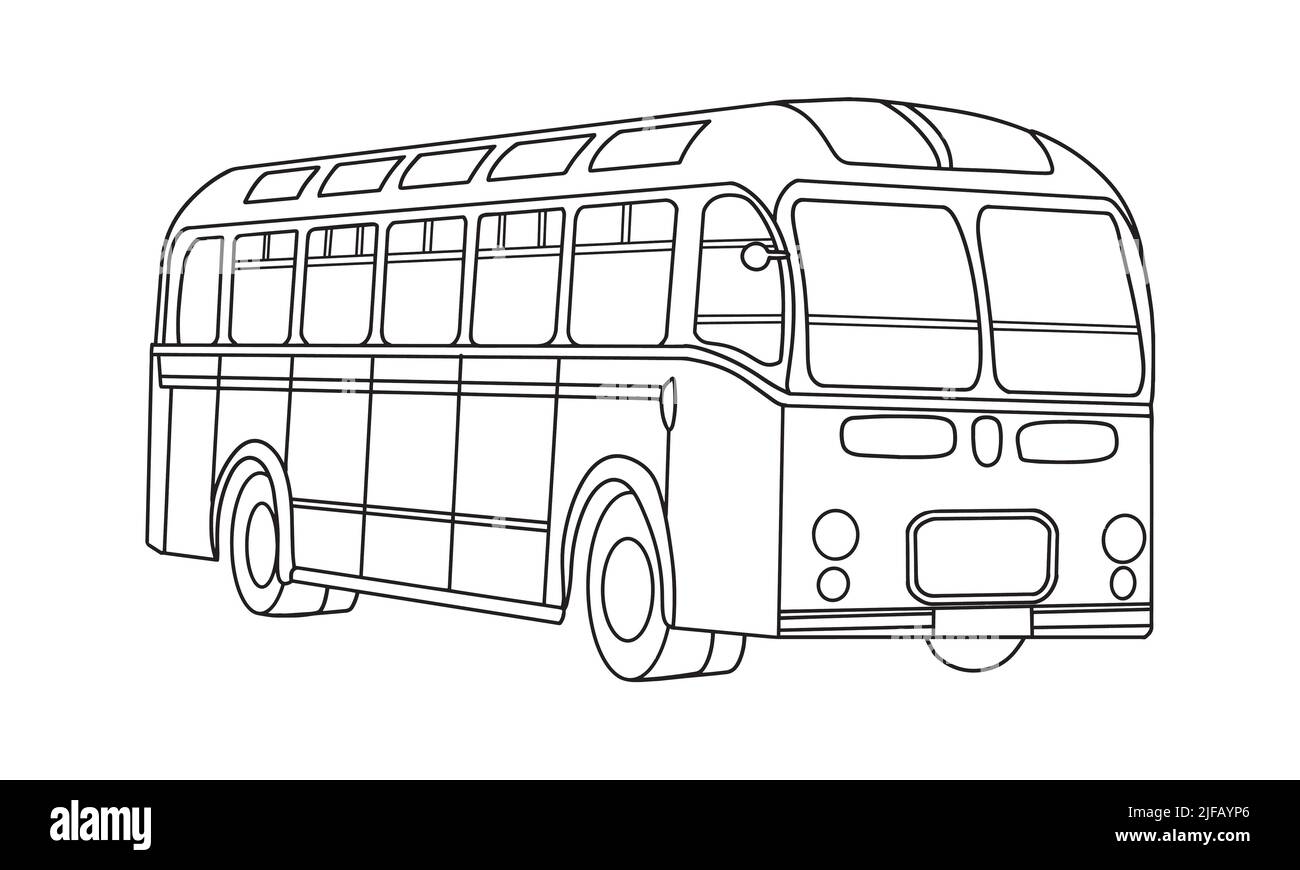 Bus illustration in hand drawing Stock Vector Image & Art - Alamy