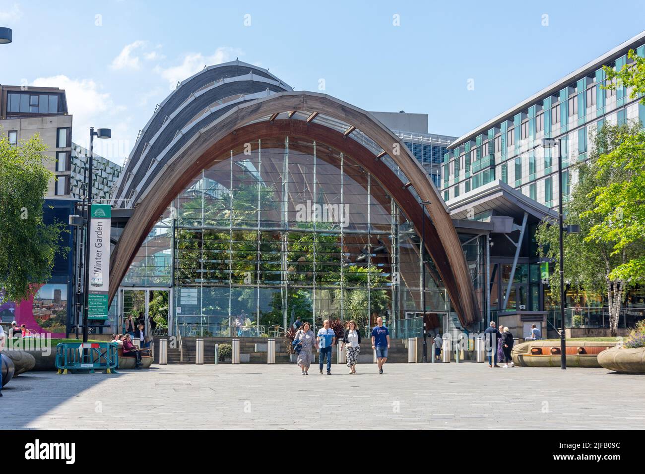 Winter gardens architecture surrey street sheffield city south y hi-res ...