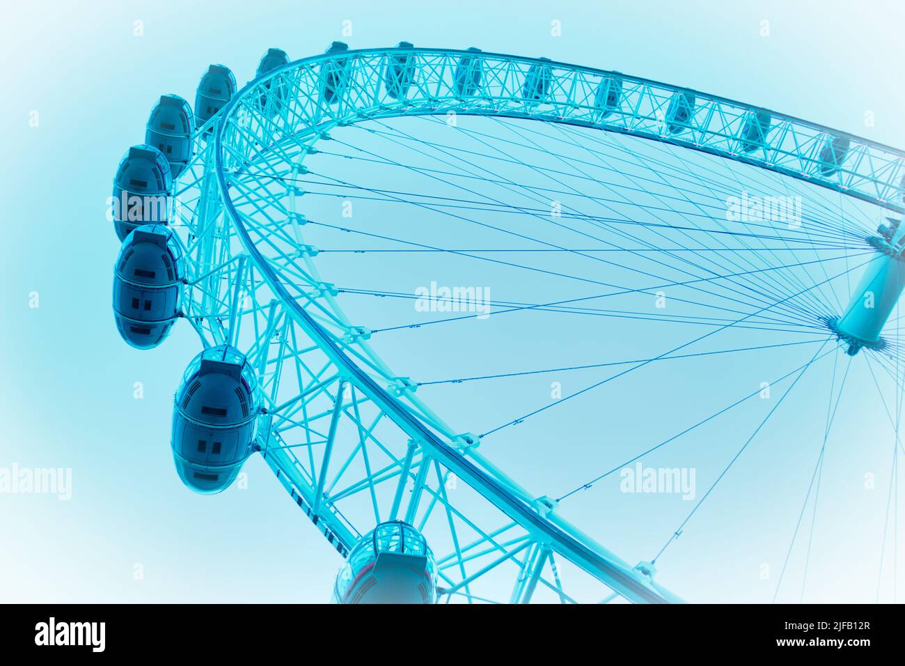 London eye in blue, The London eye is a popular attraction in London ...