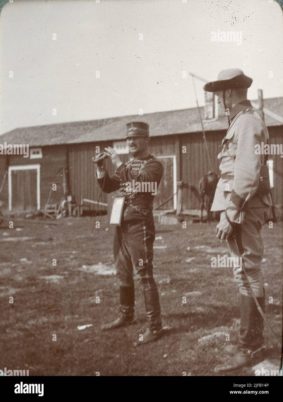 Soldiers at the farm Stock Photo - Alamy