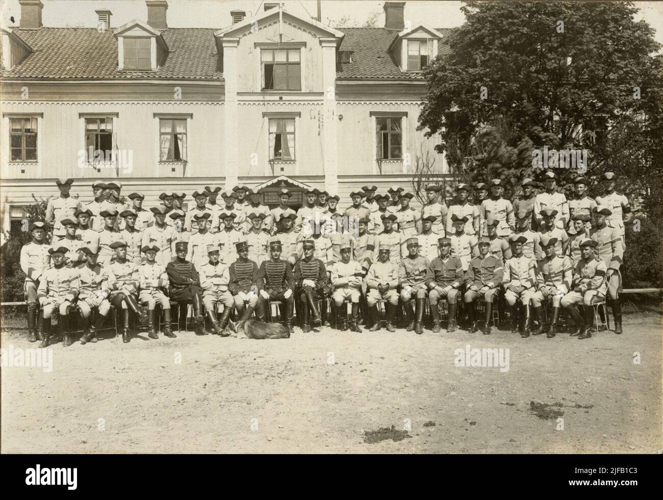 Cavalry's student square group picture Stock Photo - Alamy