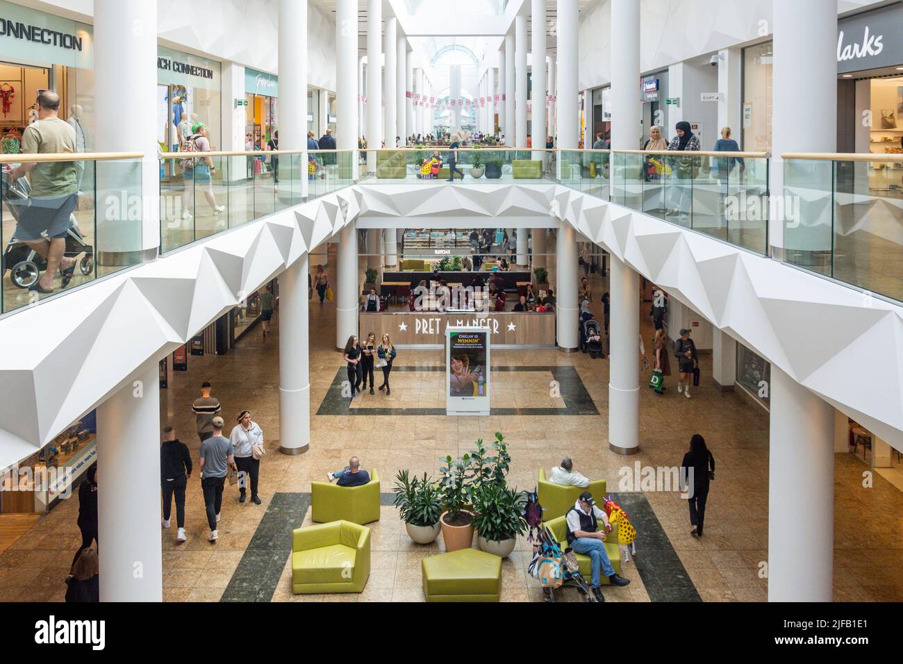 Interior view, Meadowhall Shopping Centre, Meadowhall, Sheffield, South ...