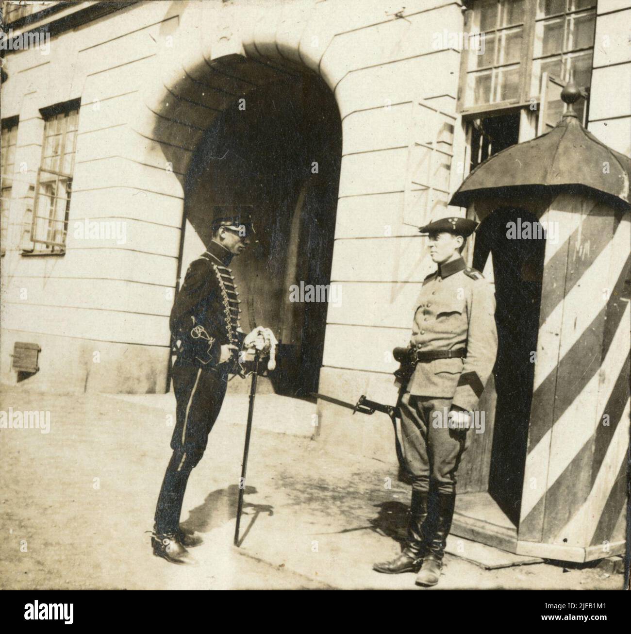 At a guard post Stock Photo - Alamy