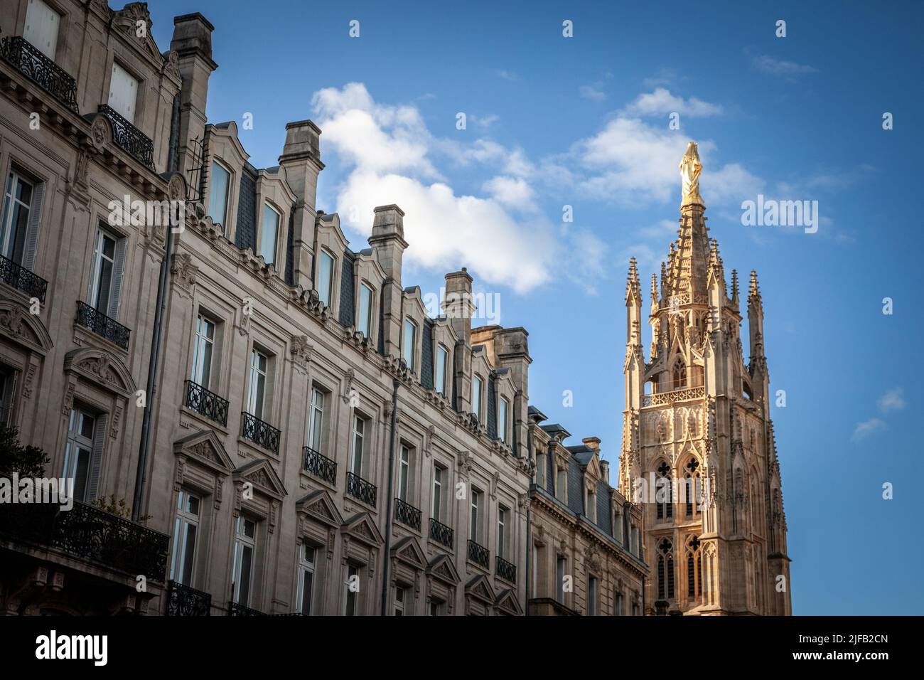 Picture of the Pey Berland tower in bordeaux, france. The Tour Pey ...