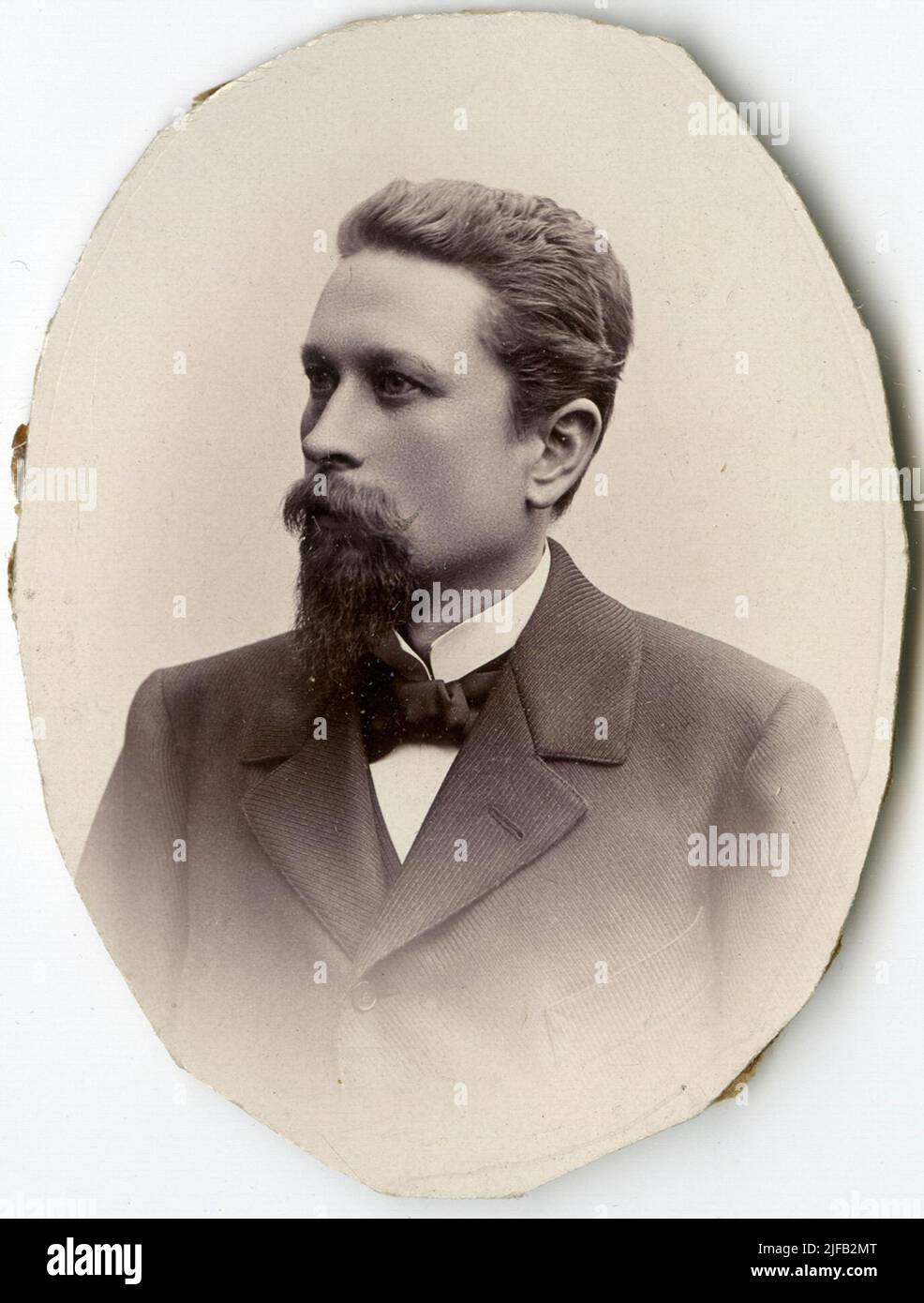 Portrait of J.R. Lindmark at Stockholm's fabric, ammunition and rifle ...