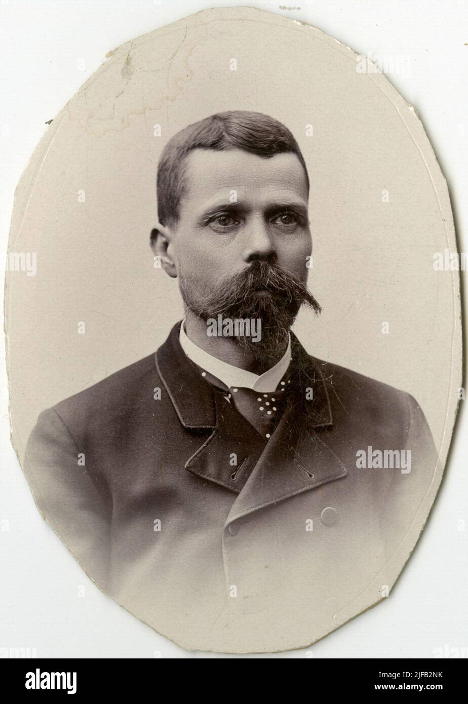 Portrait of C.G.A. Bèschen at Stockholm's fabric, ammunition and rifle ...