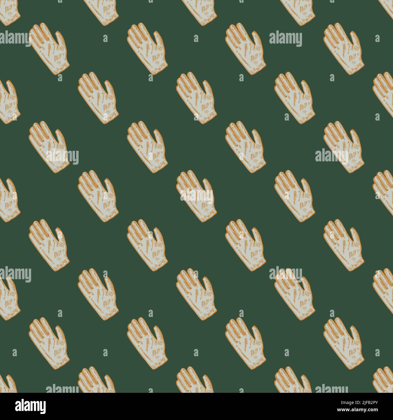 Football glove sketch seamless pattern. Vintage element of goalkeeper ...