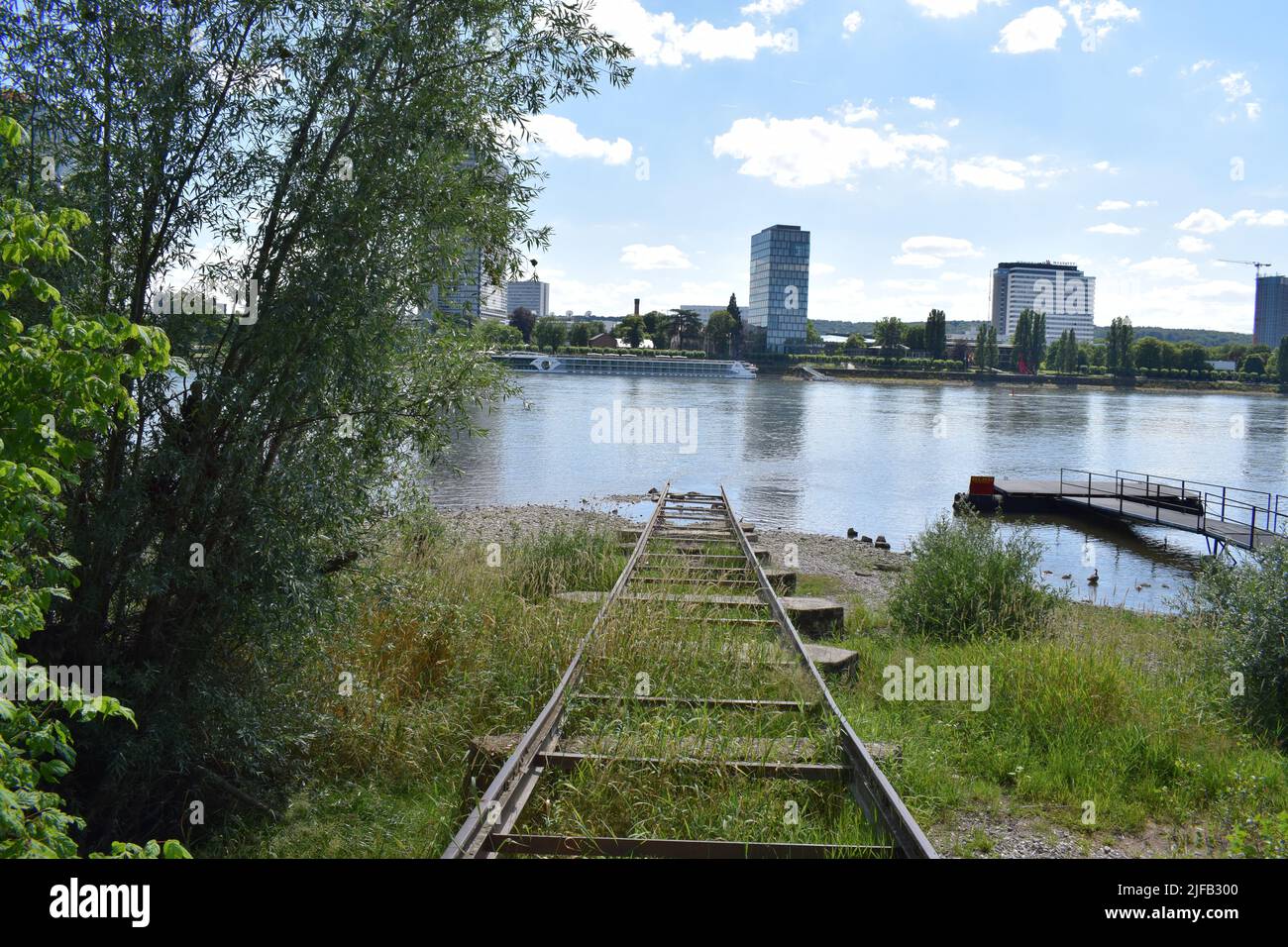 railroad into the water Stock Photo - Alamy