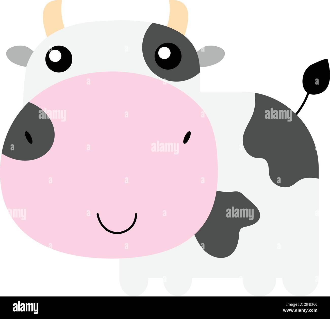 Kawaii cow icon cute animal hi-res stock photography and images - Alamy