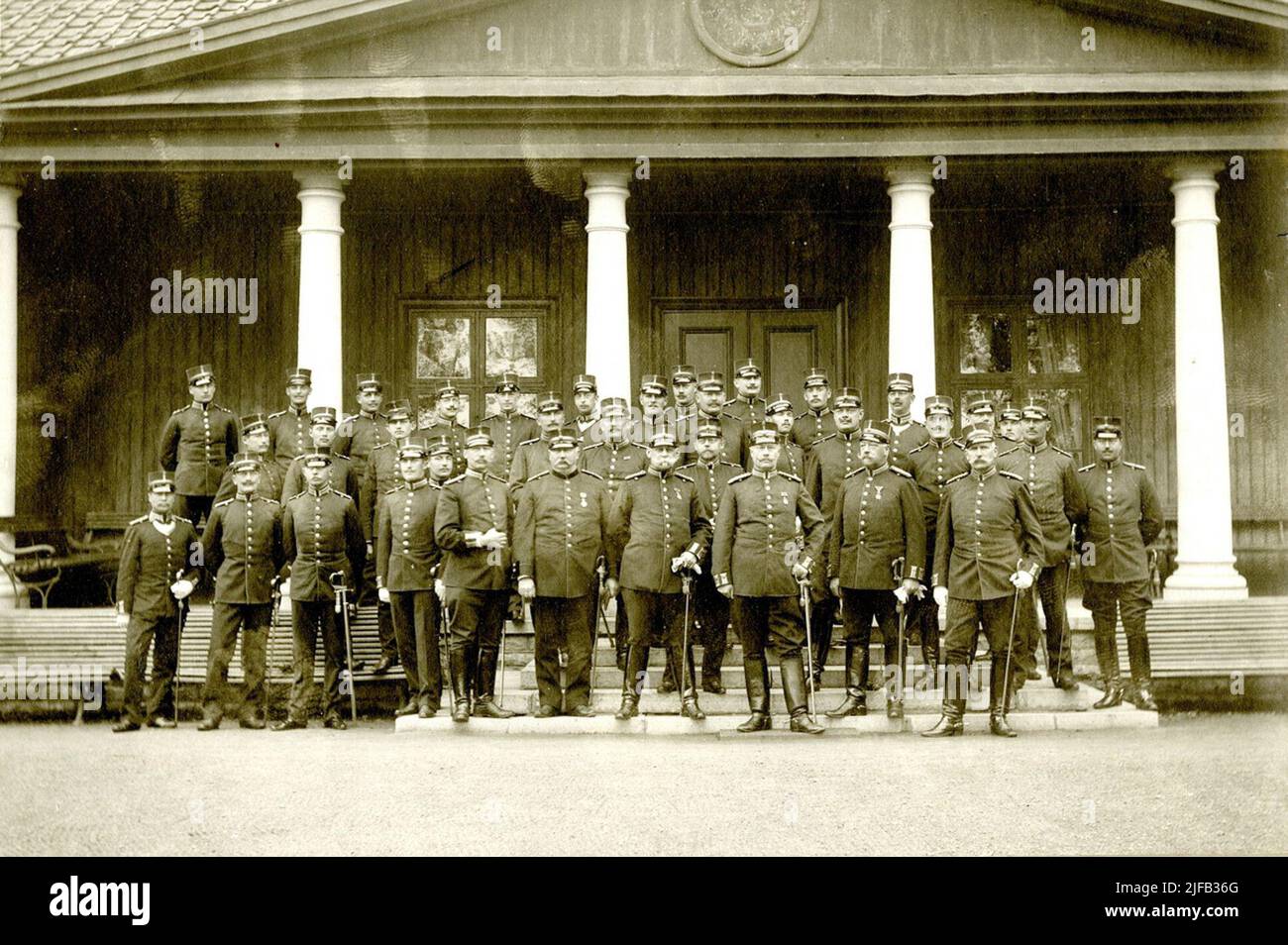 Group portrait of Västgöta Regiment's officer corps, 1904 Stock Photo ...