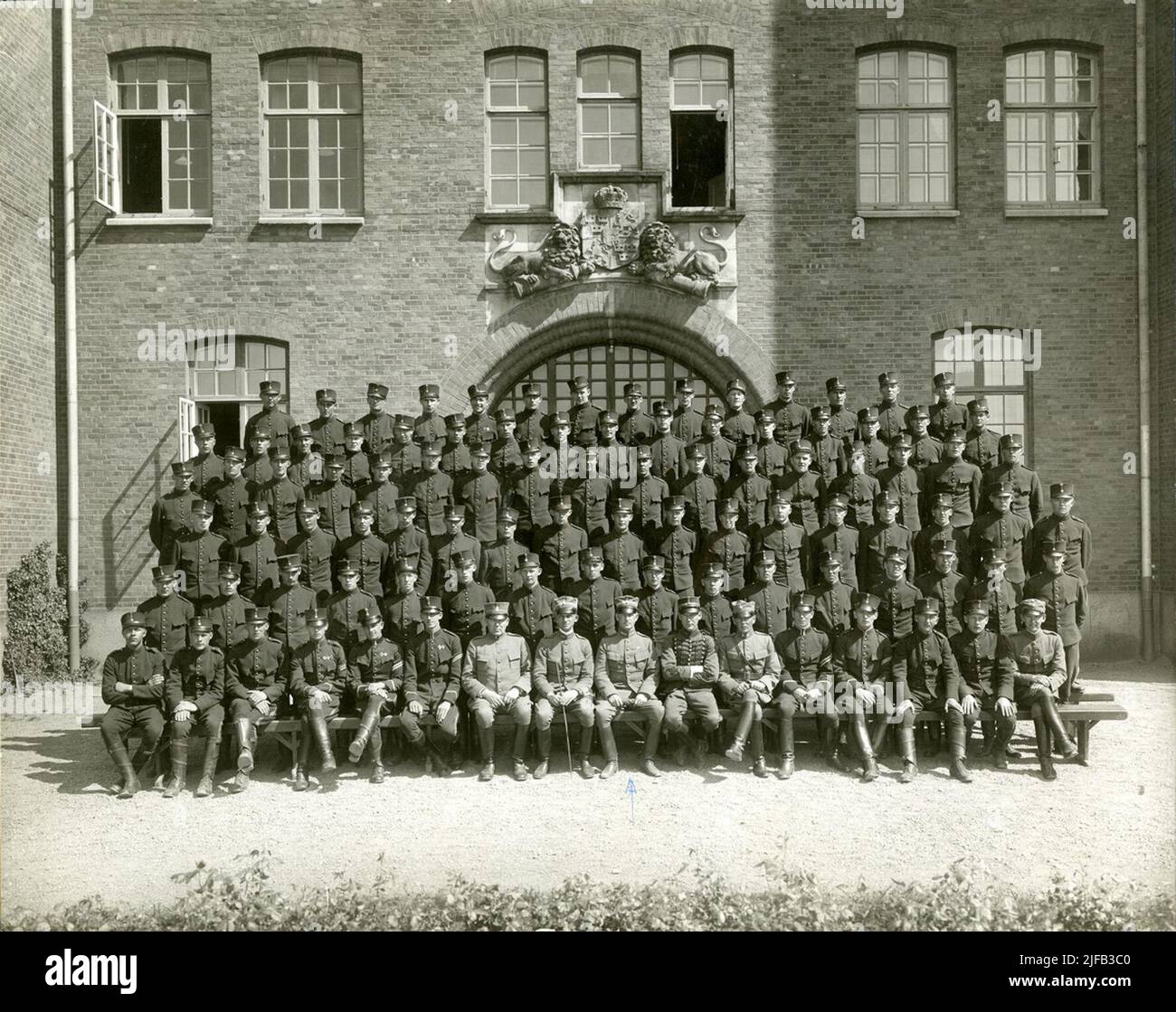 Group portrait of Småland's Army Artillery Regiment A 6 in the early ...