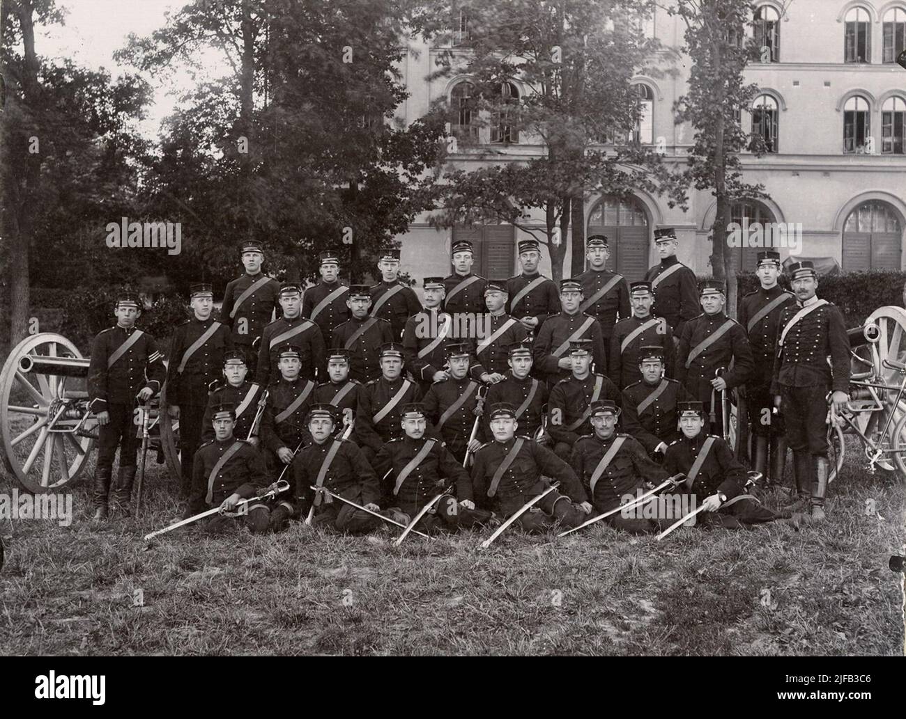Group portrait of soldiers at Svea Artillery Regiment A 1 Stock Photo ...