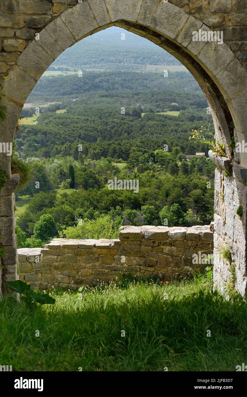 France, Var, Verdon Regional Natural Park, Bargeme village, labelled ...