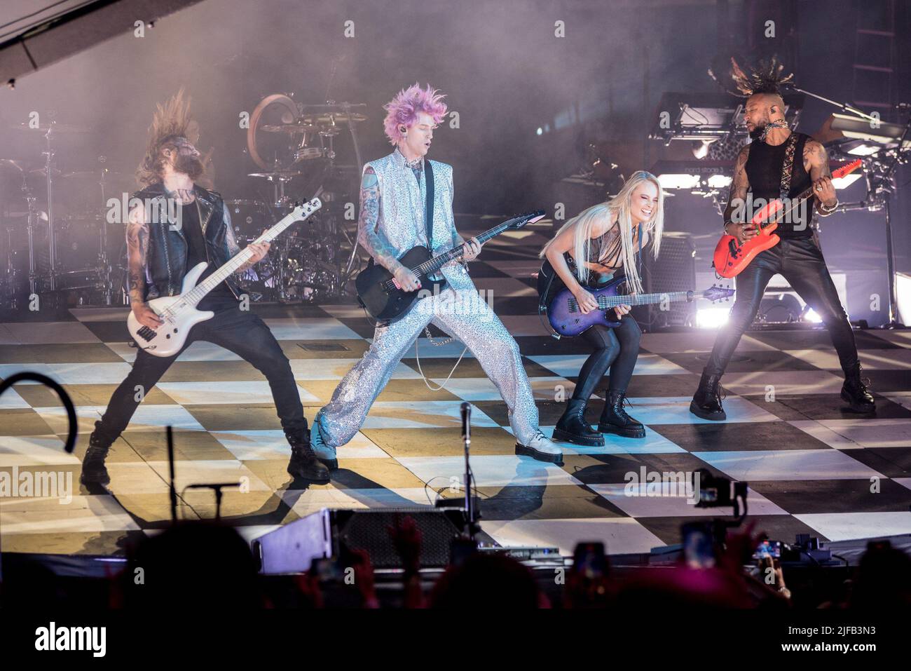 Steve "Baze" Basil, Machine Gun Kelly, Colson Baker, Sophie Lloyd, AJ ...