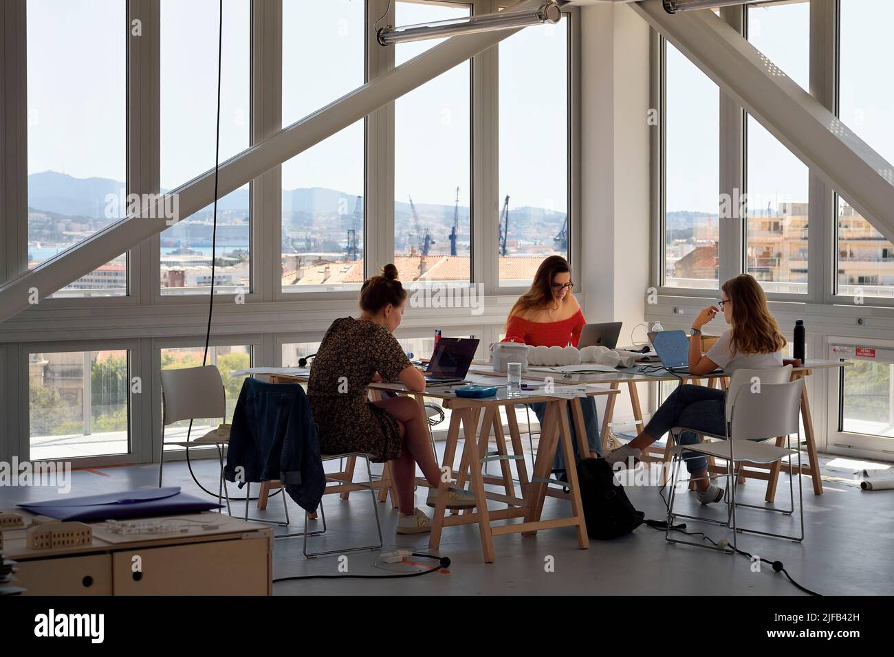 France, Var, Toulon, quartier Chalucet, the Camondo Méditerranée School ...
